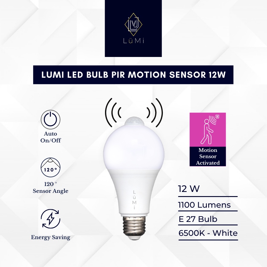 Jual JVL - Automatic On/Off Led Light Bulb PIR Motion Detector / Radar ...