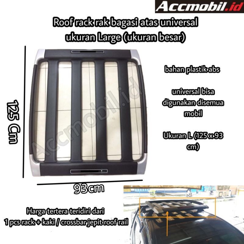 Jual paket Roof rack ukuran large besar rak atas mobil universal ...