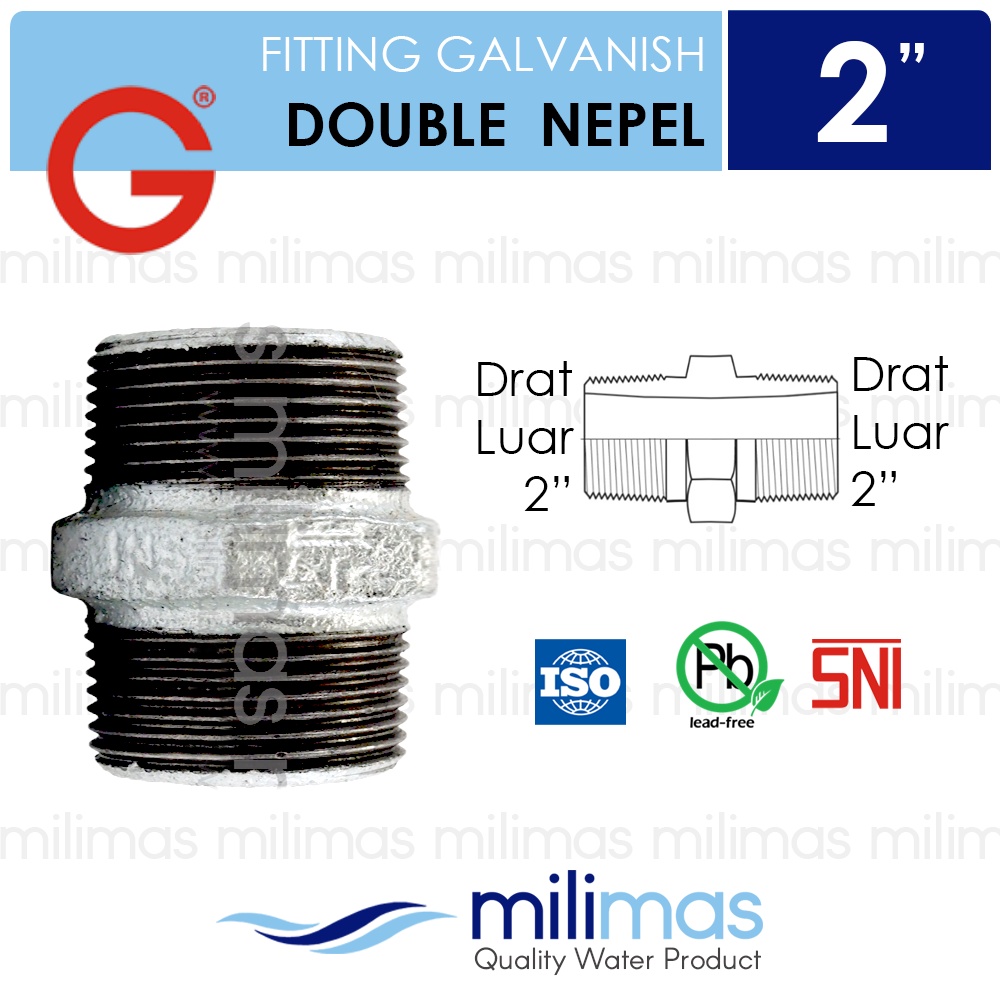 Jual G-BRAND - DOBEL NEPEL / NIPPLE 2" GALVANIS BESI - Fitting Besi Union Nepel 2 Inch | Shopee ...