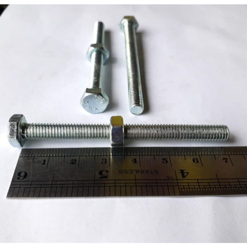 Jual BAUT MUR PUTIH M6 X 70 / BMP M6X70 / BAUT M6X70 PUTIH BMP M6 X 70 KUNCI 10 | Shopee Indonesia