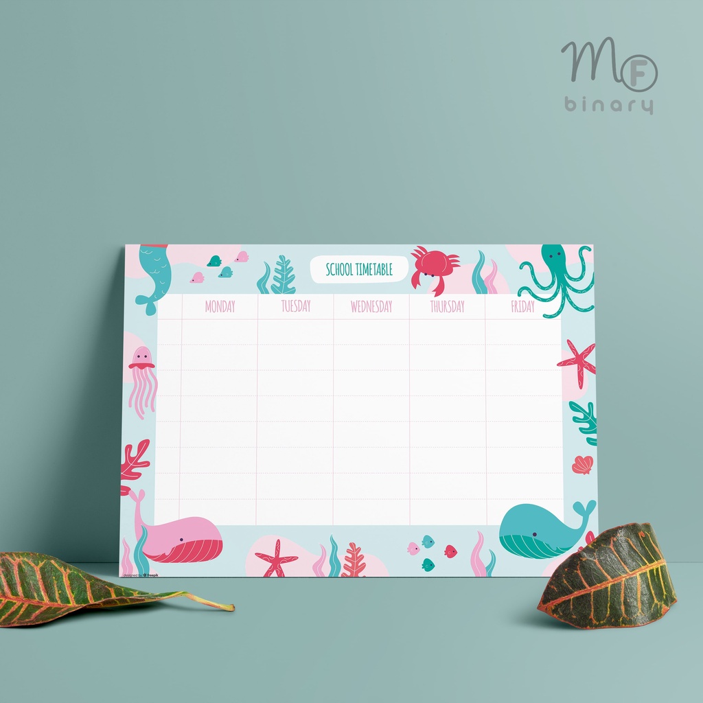 Jual Poster Jadwal Pelajaran + Free Spidol | Sch10 | Poster Animasi ...