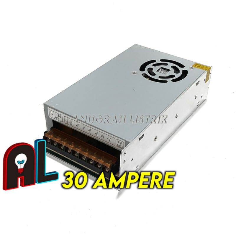 Jual Power Supply 30A Adaptor DC 12V 30 Ampere Trafo Switching Kipas ...