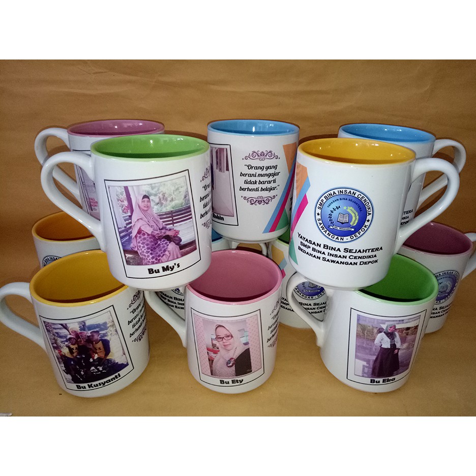 Jual Custom Mug Warna dalam - Mug Warna Kaki Custom Foto - Bisa Satuan ...