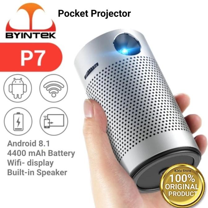 Jual BYINTEK UFO P7 Smart Pocket Projector 4K Android Wifi Proyektor ...