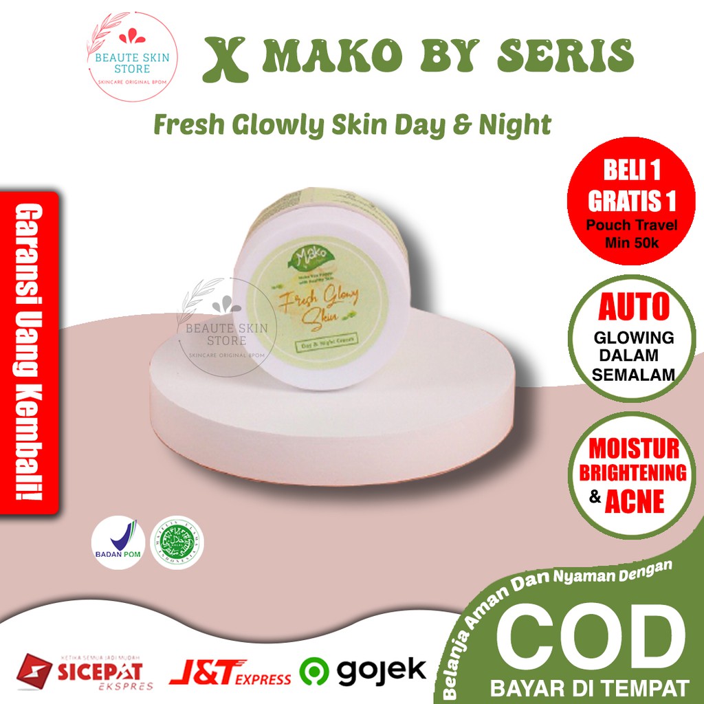 Jual Mako by Seris Fresh Glowy Skin Day & Night Cream Moisturizer Mako ...