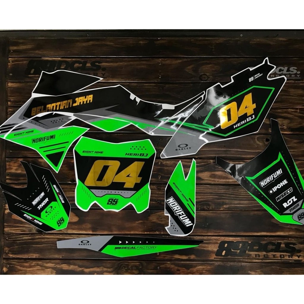 Jual DECAL KLX / DECAL CRF / SUPERMOTO / GORDON FREE CUSTOM NAMA DAN ...