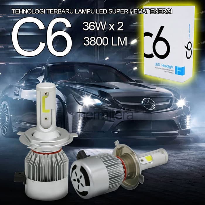 Jual Hasegawa C6 40W - Lampu LED Mobil H4 HiLo - Seoul COB - Sepasang ...