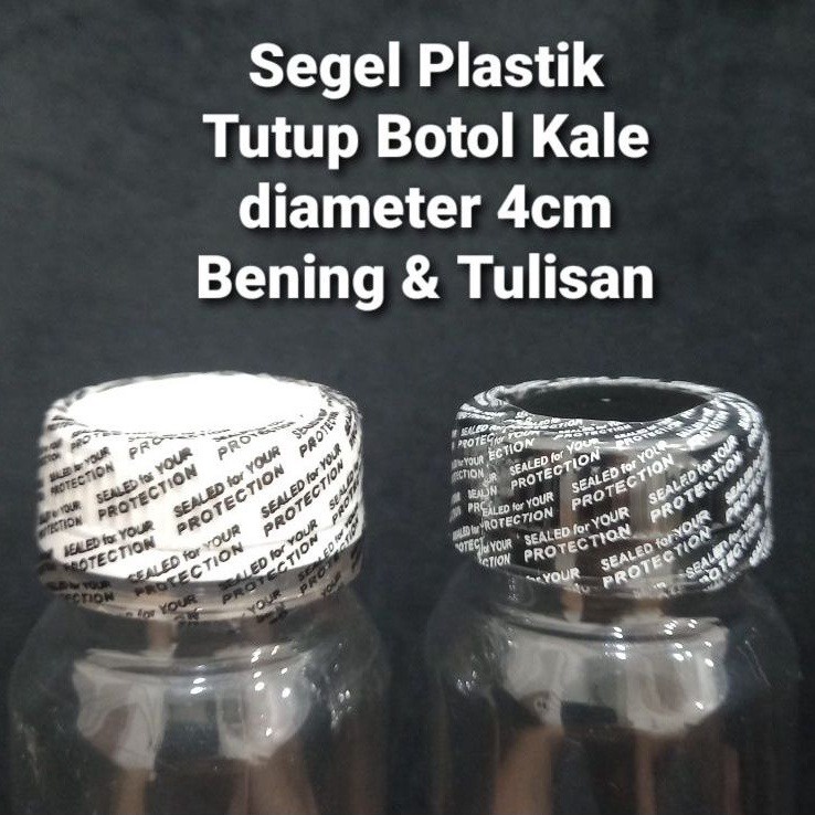 Jual Segel Plastik Tutup Botol Kale diameter 4cm, Polos dan Tulisan ...