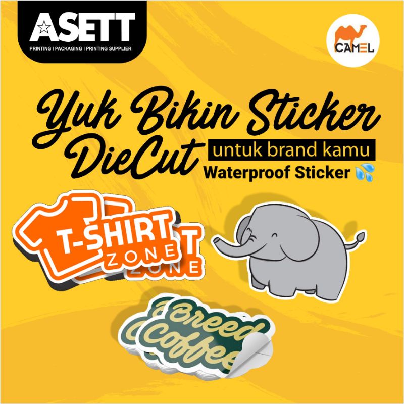 Jual Cetak Sticker Vynil Camel (Glossy / Doff / Transparan) + Die Cut ...