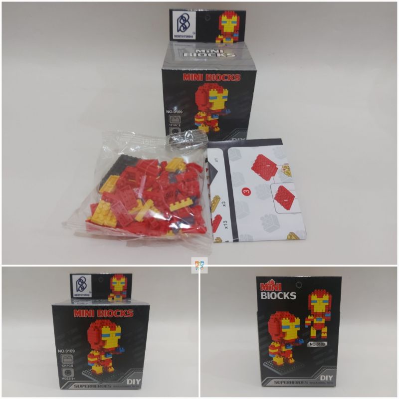 Jual Mini Blocks Iron Man Captain America Nano Blok Bricks Mainan Balok ...