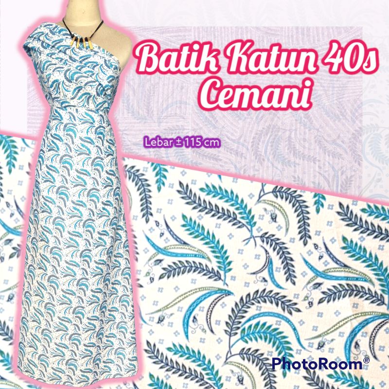 Jual Bahan Kain Batik Katun 40s Cemani PS 1488 batik cotton halus ...