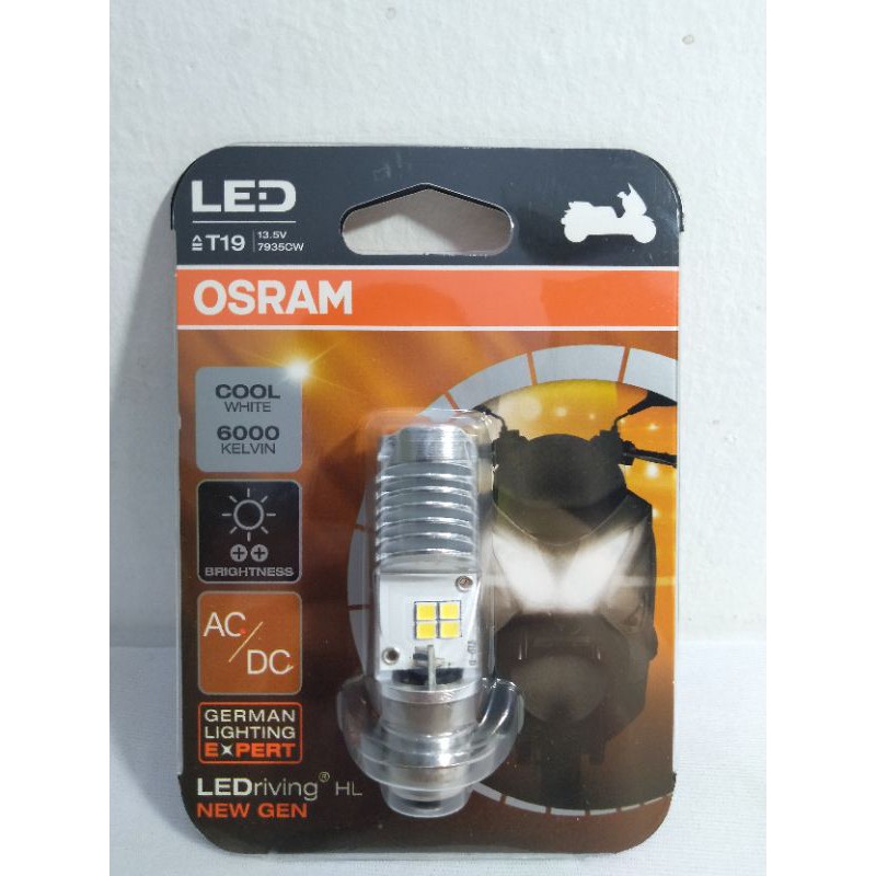 Jual Lampu Depan Motor LED Osram Asli Genuine Original M5 T19 bebek Kaki 1 AC DC Cool White ...
