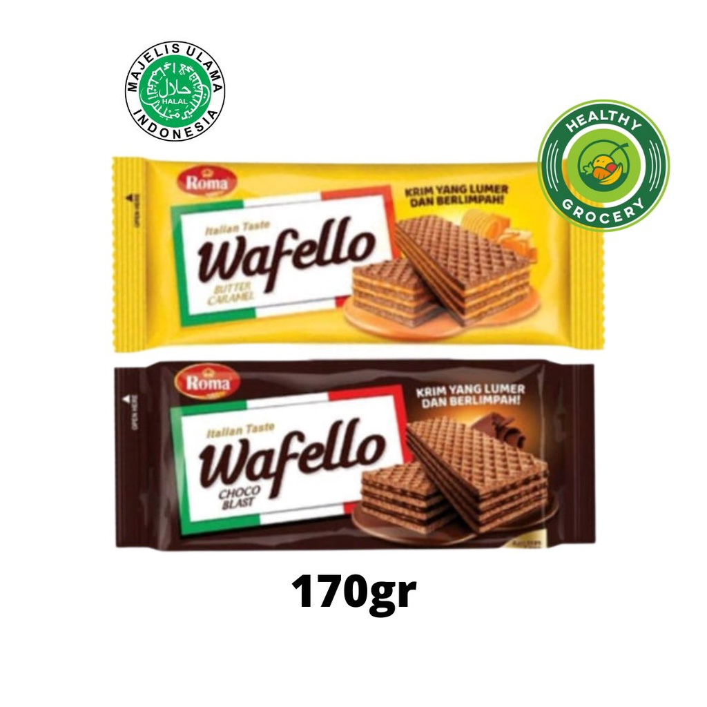 Jual Wafello Wafer Italia Butter Caramel / Wafello Wafer Italia Choco ...