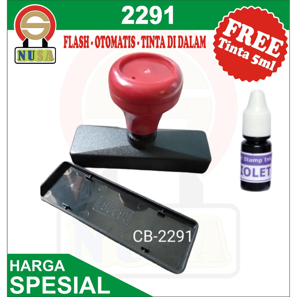 Jual STEMPEL OTOMATIS PERSEGI PANJANG TINGGI 2CM BONUS TINTA ISI ULANG ...