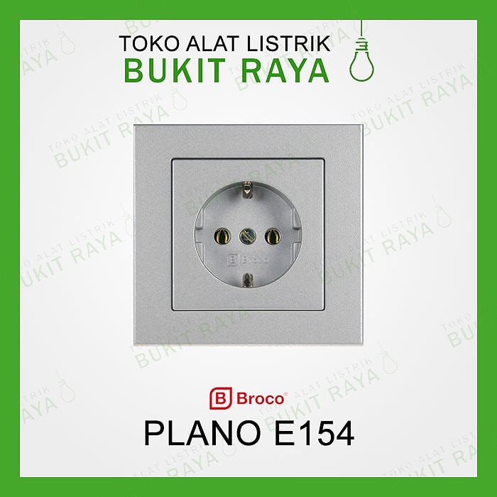 Jual E154 Broco Plano Stop Kontak dengan Pengaman Socket Outlet with CP | Shopee Indonesia
