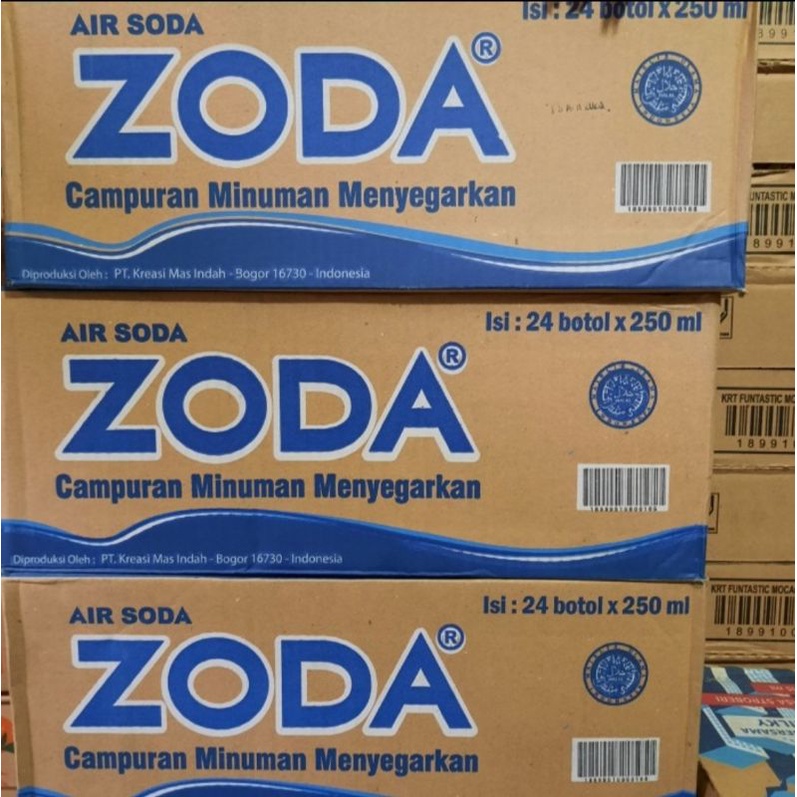 Jual AIR SODA ZODA BOTOL KACA 250ML 1 DUS ISI 24 BOTOL | Shopee Indonesia