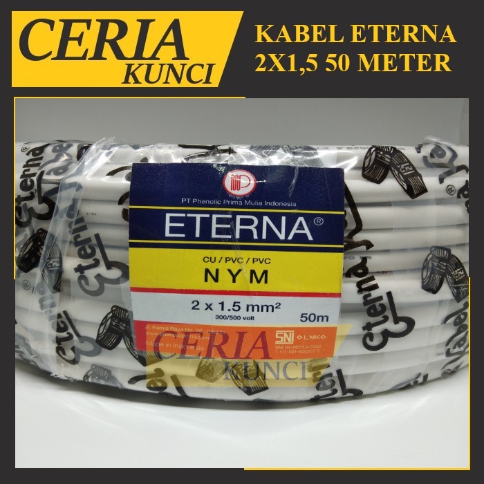Jual Kabel Eterna NYM 50 Meter 2x1.5 mm Harga Per Roll | Shopee Indonesia