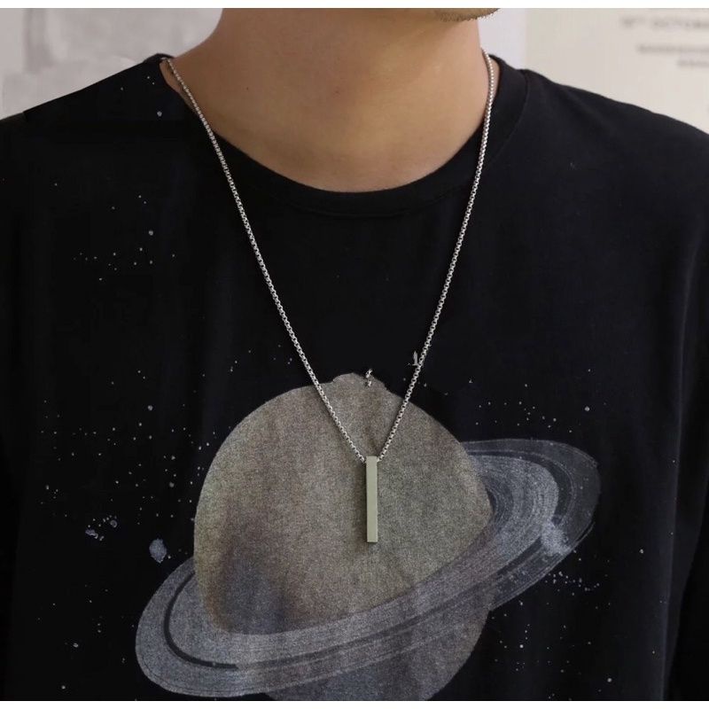 Jual 12.12 Shopee Mega Sale!!KALUNG TITANIUM PRIA LIONTIN BALOK KALUNG ...