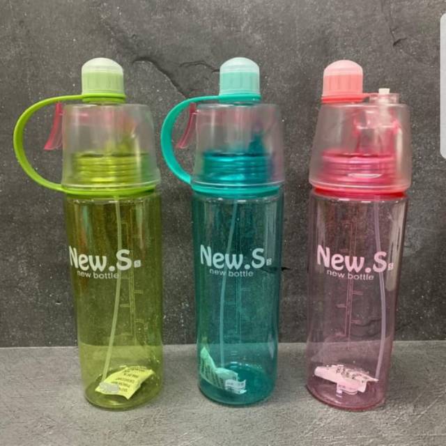 Jual Botol Minum Spray New Button 600 ml / Sport Sprayer Air B60 ...