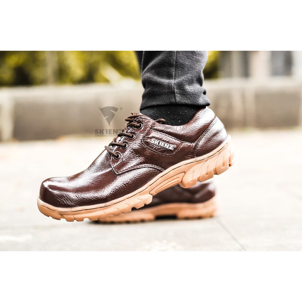 Jual sepatu safety kulit asli skienz granite - sepatu boots safety ...