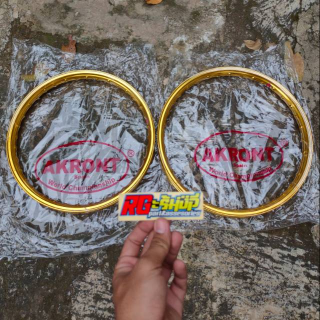 Jual ring velg akront spain dot model lips gold ring 17 1.40 ring 18 1. ...