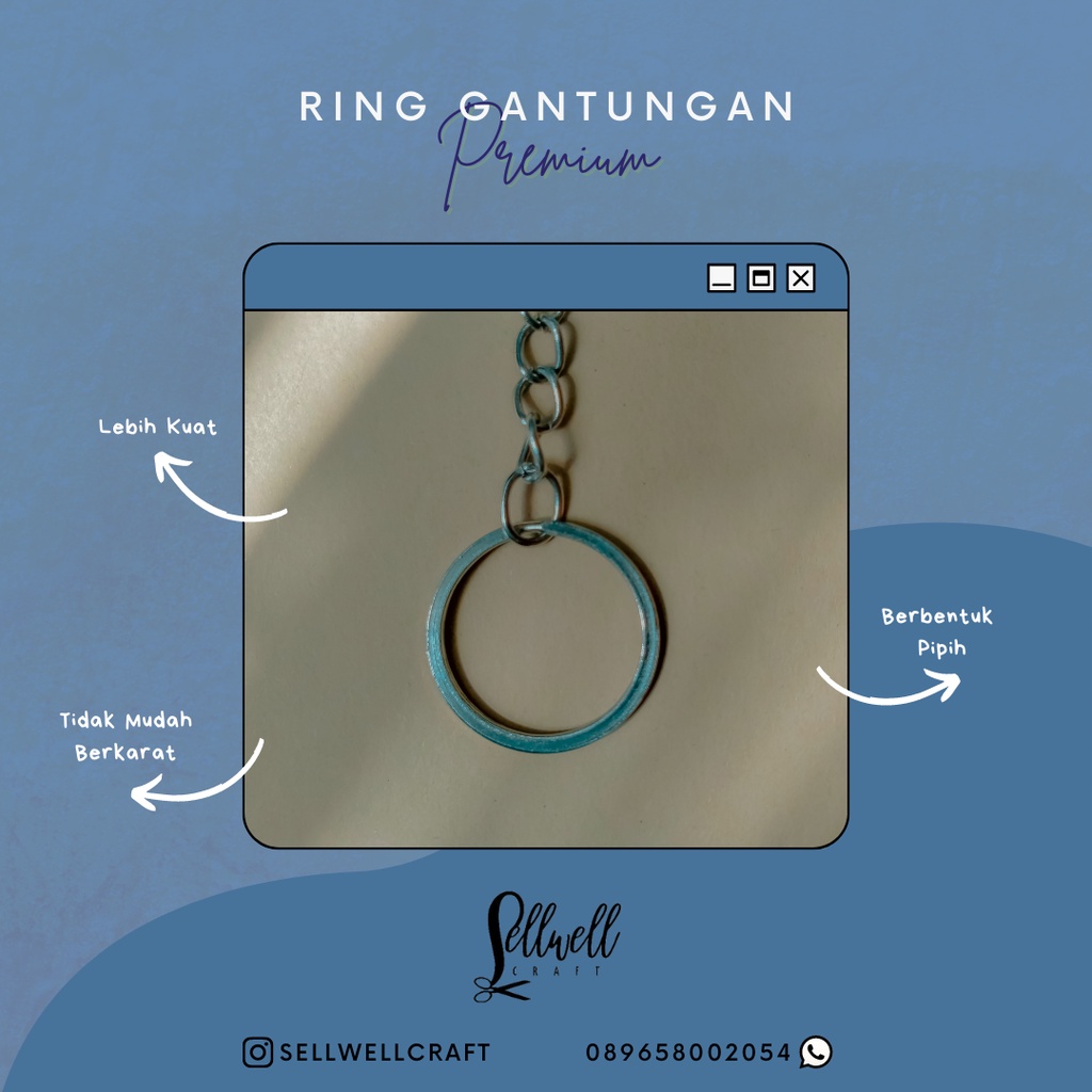 Jual Ring Gantungan Kunci Premium (Bentuk Gepeng) | Shopee Indonesia