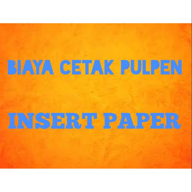 Jual Harga Cetak Pulpen Insert Paper | Cetak Pulpen Insert Paper ...
