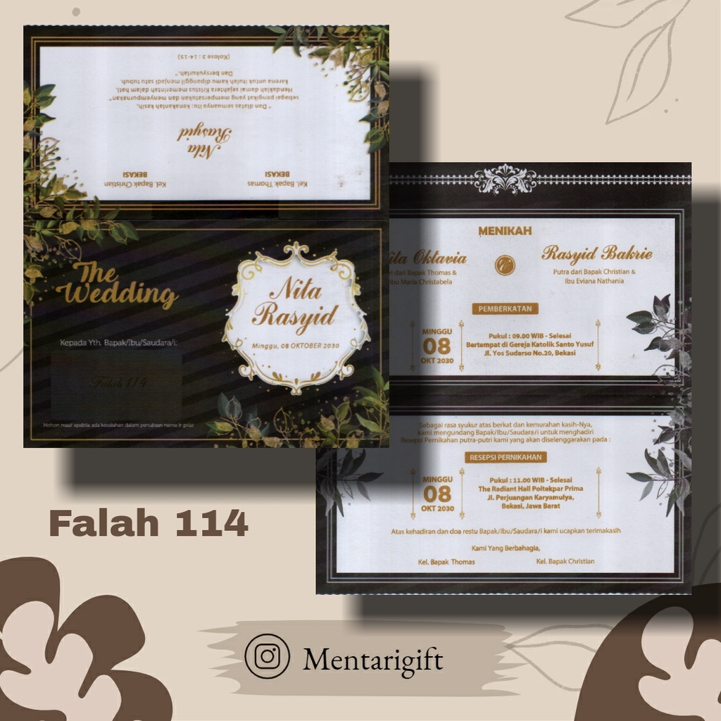 Jual CETAK UNDANGAN PERNIKAHAN / UNDANGAN PERNIKAHAN MURAH / UNDANGAN ...