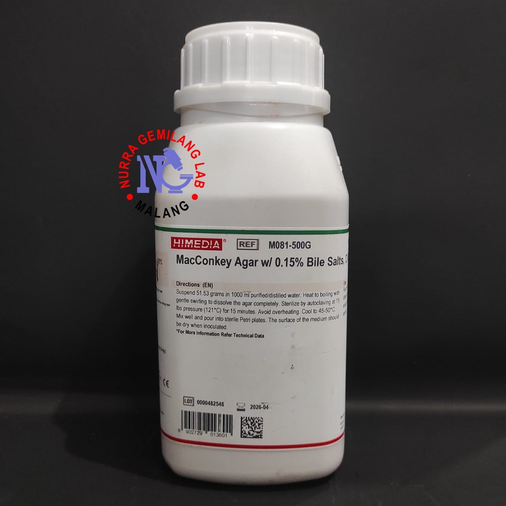Jual Media MacConkey Agar with 0.15% Bile Salts Himedia 500gram ...