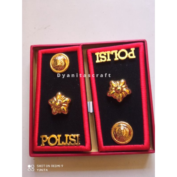 Jual PANGKAT PDH KOMPOL LIST MERAH LAPIS SEPUH EMAS KUALITAS PREMIUM ...