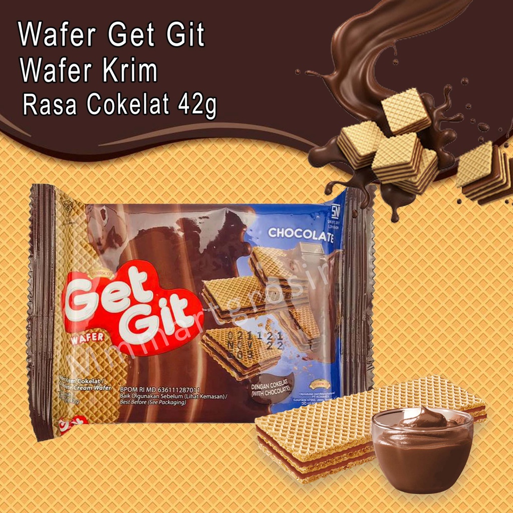 Jual Wafer Get Git / Wafer Krim Cokelat / Rasa Cokelat / 42g | Shopee ...