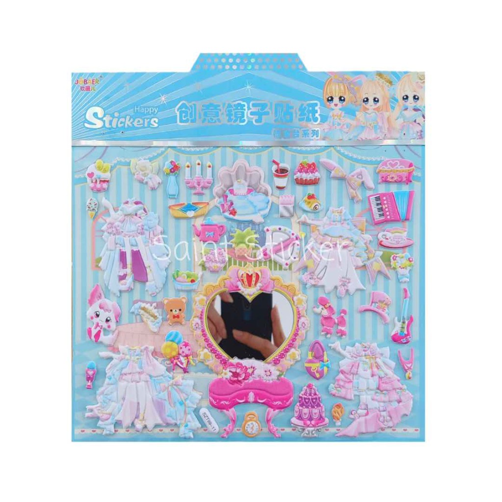 Jual Gambar Tempel Kaca Stiker Cermin Sticker Timbul Anak Karakter ...