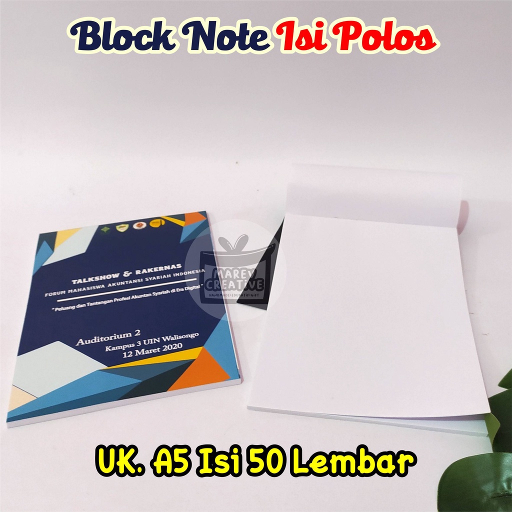 Jual BLOCKNOTE CUSTOM , BLOCK NOTE A5 , NOTES A6 , NOTEBOOK A6 Uk. A5 ...