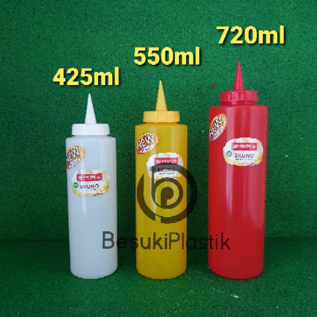 Jual Botol Saos Sambal Bruno / Botol Bumbu / Squeeze Dispenser / Botol ...