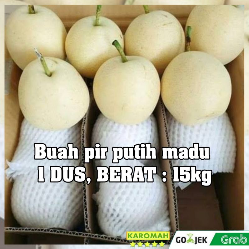 Jual Buah pir madu 1 Dus besar 15 Kg lebih / Buah pir putih 1 Dus ...