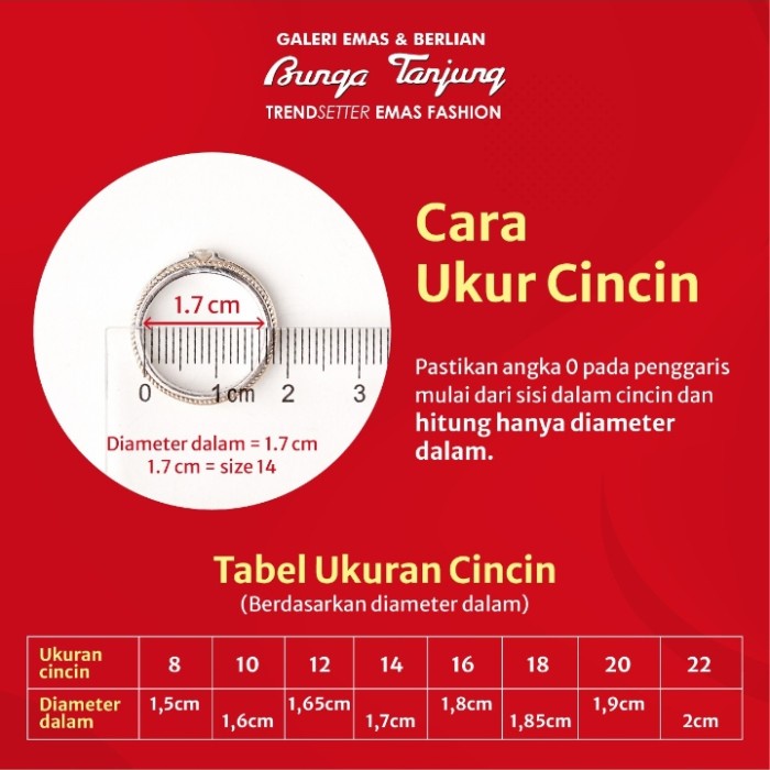 Jual CINCIN GOLDEN LOVE SERIES - SDW GOLD - EMAS 18K - BUNGA TANJUNG ...