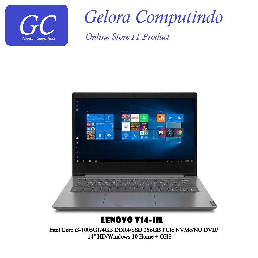 Jual Notebook Lenovo V14-IIL (Intel Core i3-1005G1/4GB/SSD 256GB) | Shopee Indonesia