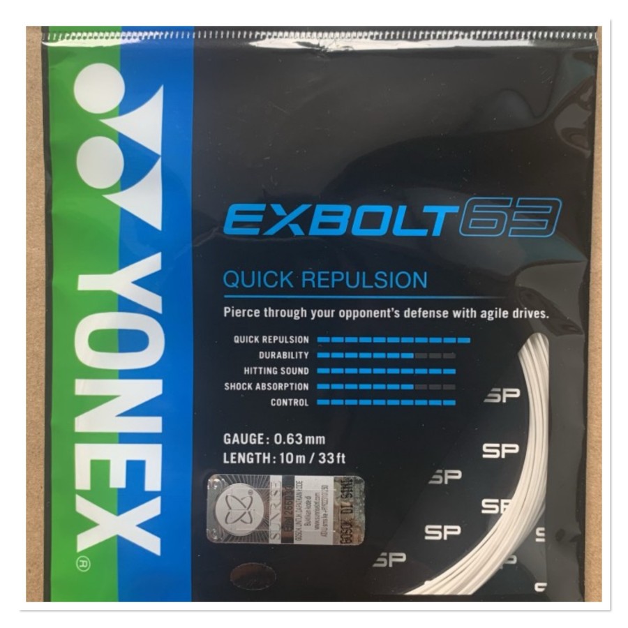 Jual Senar raket badminton YONEX EXBOLT 63 original+biaya pasang ...
