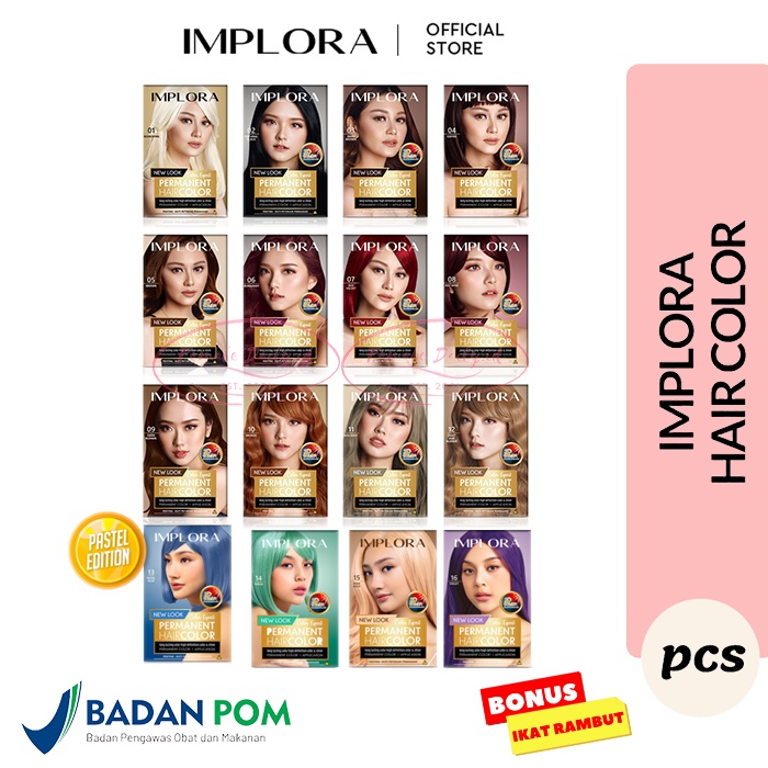 Jual IMPLORA NEW LOOK PERMANENT HAIR COLOR - IMPLORA CAT RAMBUT ...