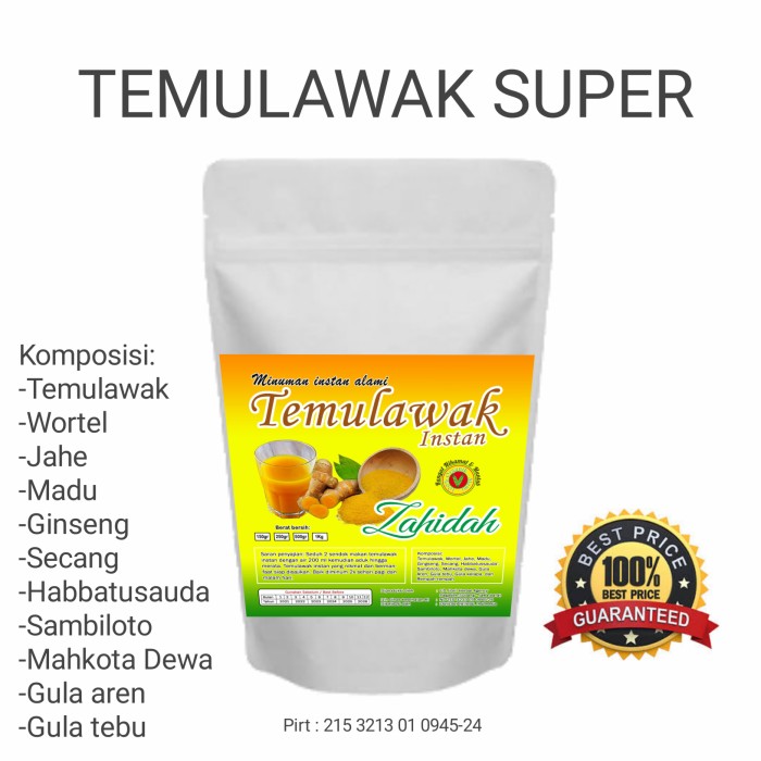 Jual Temulawak bubuk 1kg ,Temulawak bubuk 1kg herbal/curcuma/powder ...