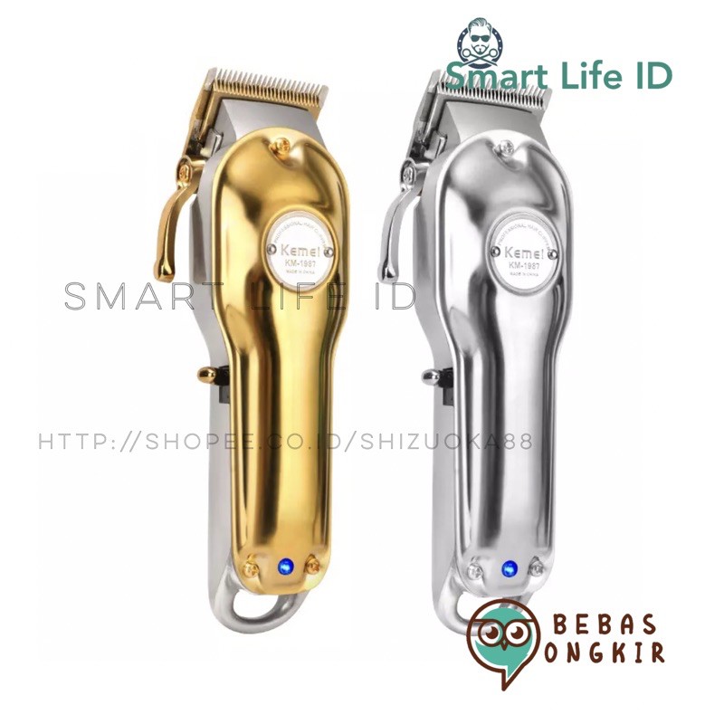 Jual Kemei KM 1987 Alat Mesin Cukur Rambut Body Metal Hair Clipper Full Metal Electric Cukuran ...