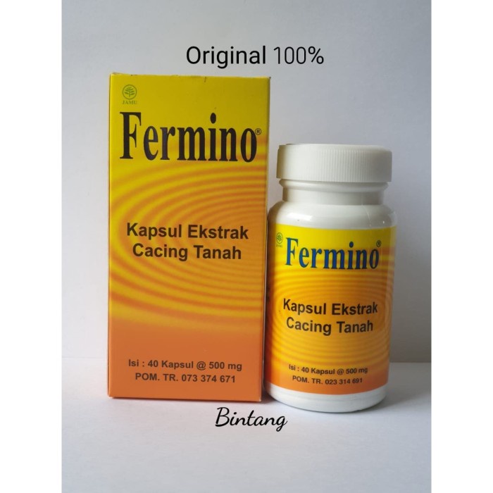 Jual Fermino (Kapsul Ekstrak Cacing Tanah) 40 Kapsul - Obat Tifus ...