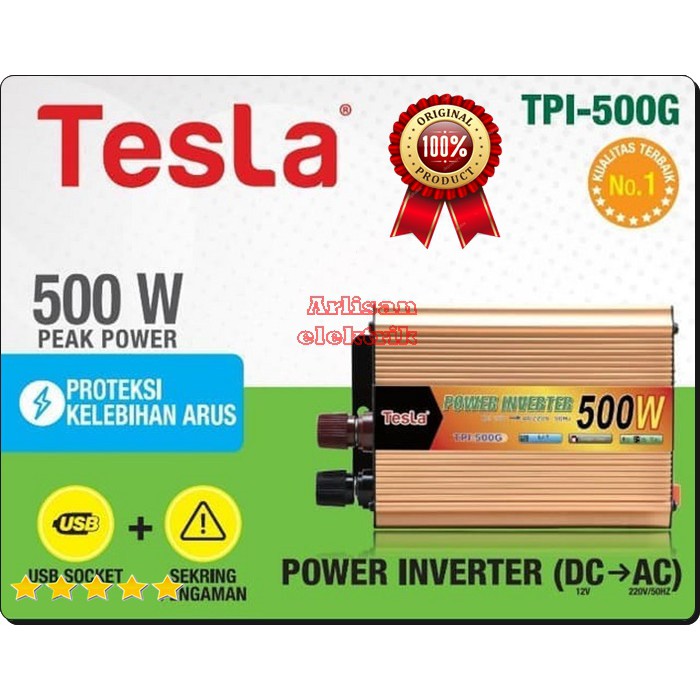 Jual ALAT PENGUBAH DC KE AC INVERTER 500WATT AKI KE 220V | Shopee Indonesia