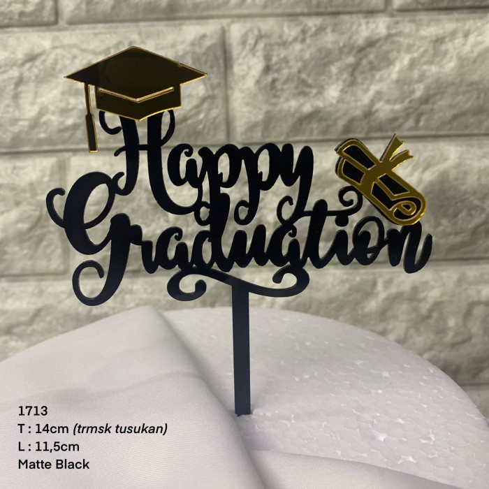 Jual GRADUATION TOPPER - CAKE TOPPER WISUDA SELAMAT WISUDA DEKORASI KUE ...