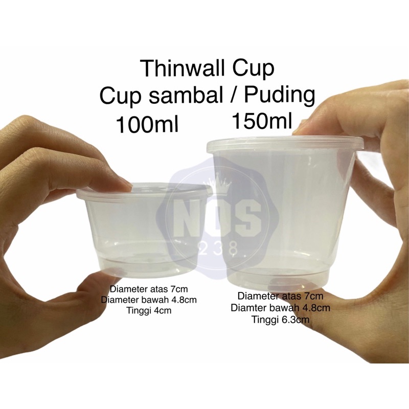 Jual Thinwall Cup Puding 100ml / 150ml isi 25set | Shopee Indonesia