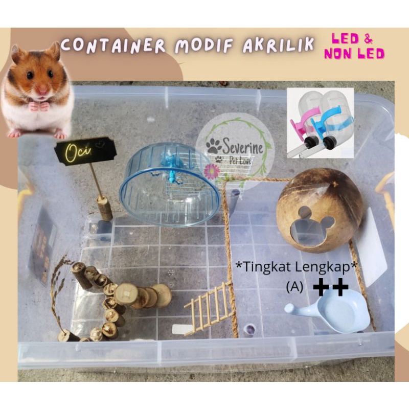 Jual kontainer box modif Akrilik Container kandang hamster komplit ...