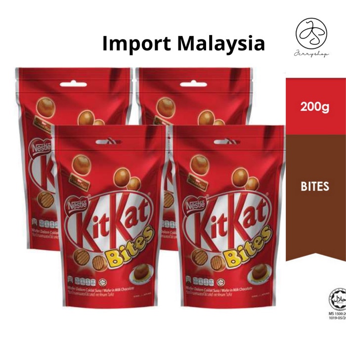 Jual KIT KAT BITES 200 GRAM COKLAT WAFER BALL KIT KAT BOLA MALAYSIA ...