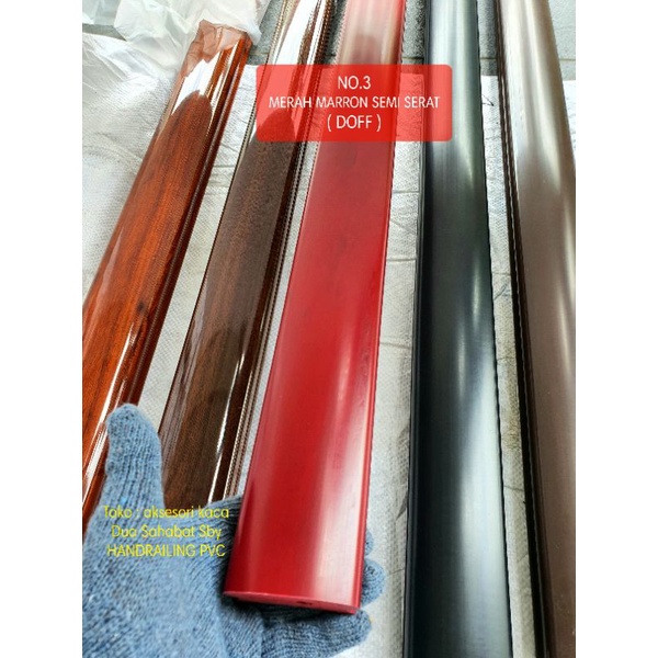 Jual HANDRAILING PVC NO 3 TIANG RAILING MARRON SEMI SERAT | Shopee ...