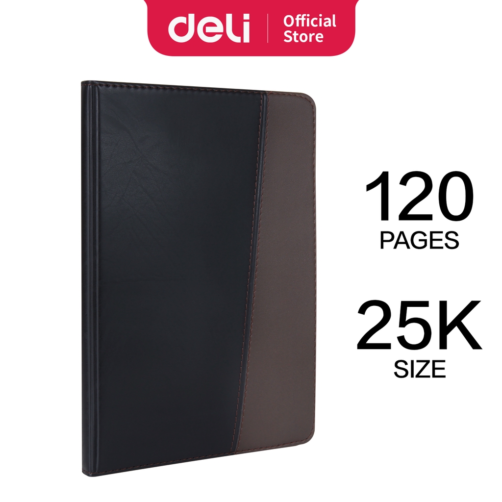 Jual Deli Notebook Buku Catatan Cover Kulit 80/90/120 Lembar, Terdapat ...