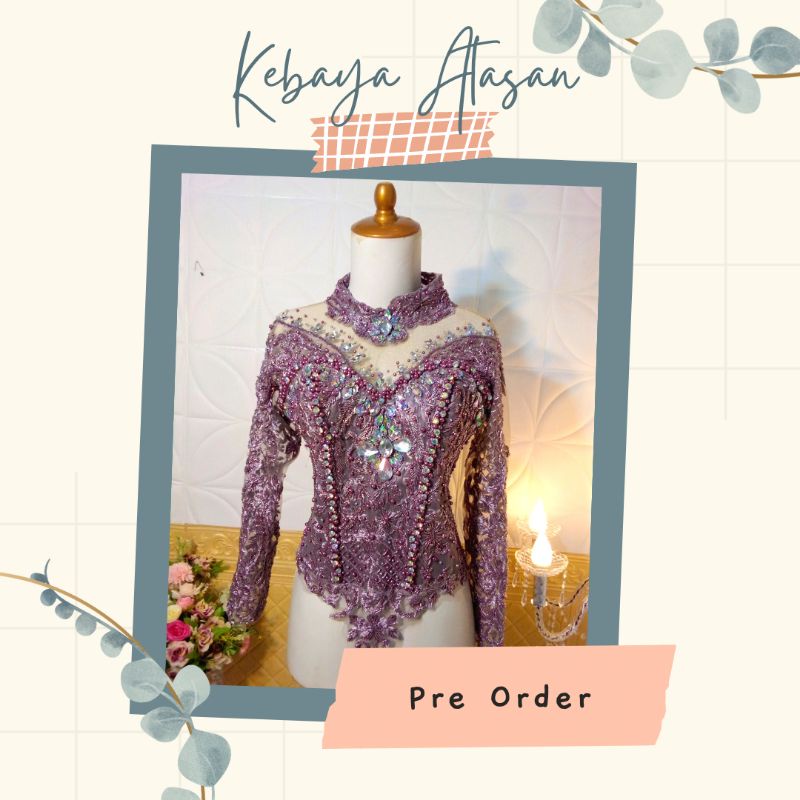 Jual PRE ORDER!! atasan kebaya warna taro putih dusty rosegold moccha ...